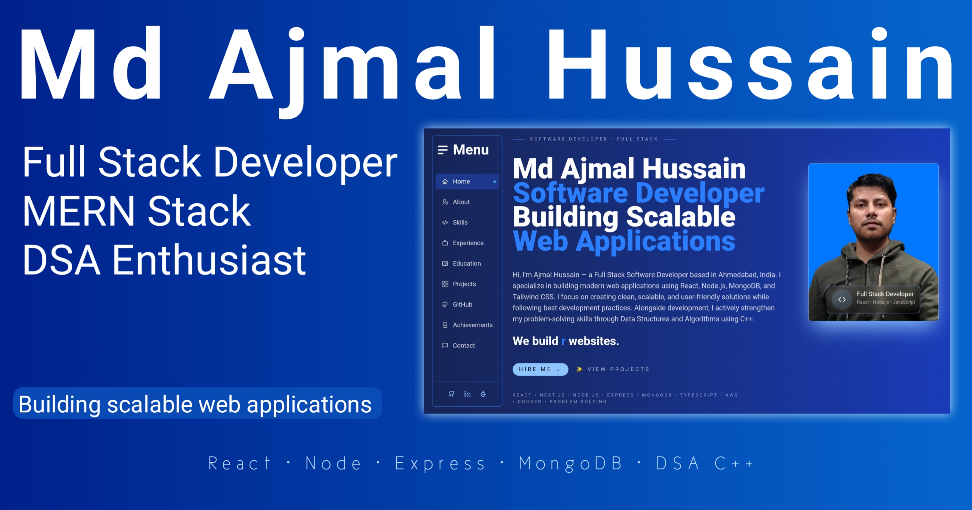 Ajmal Hussain | Full Stack Developer Portfolio